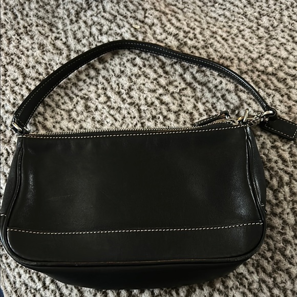 Coach | Bags | Coach Black Mini Bag With Elegant Stitching | Poshmark